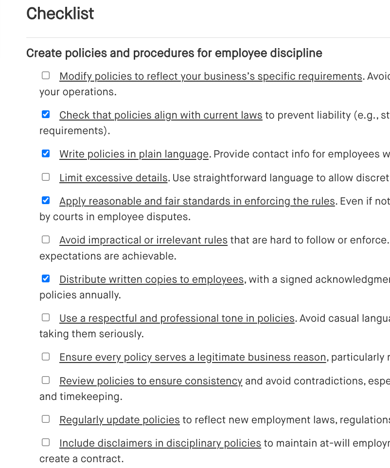 Disciplining employees: Free checklist